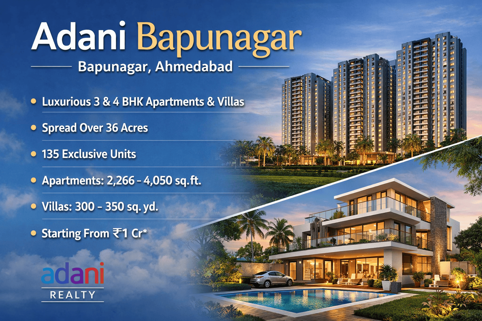 Adani Premium Township Homes On Indian Colony Road Ahmedabad - Real ...